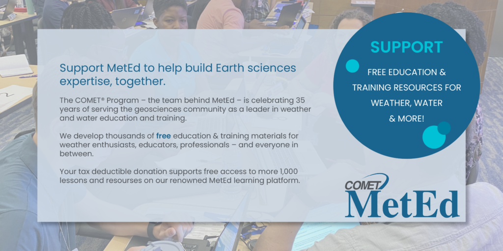 Donate: UCAR COMET MetEd – Friends of the National Center